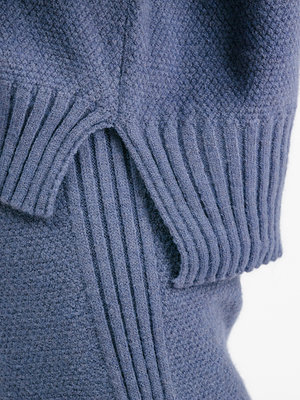 Women s Sweaters with Pullover Closure for Outdoor Activities in Fall Season Knitted long sleeved sweater wide leg pants