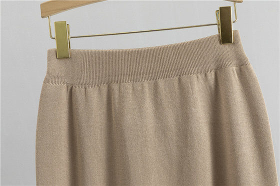 Stylish and Durable Women s Pullover in Polyester Perfect for Any Occasion Lantern long sleeved hip wrap skirt sets