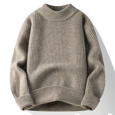 Stylish Men s Pullover Sweaters with Ribbed Hem Style from for Benefit Loose wired round neck sweater knit top