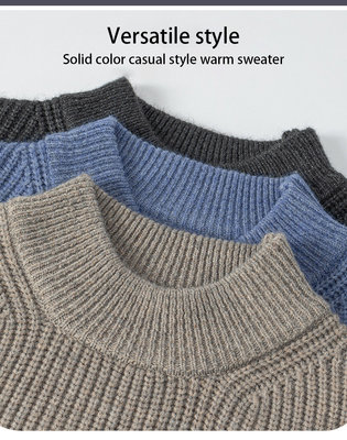 Stylish Men s Pullover Sweaters with Ribbed Hem Style from for Benefit Loose wired round neck sweater knit top