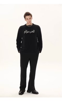 Free Knitwear Sweater Men Pullover Closure for Warmth and Durability Free Shipping New American Letter Design Sweater