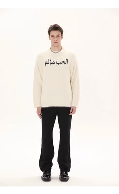 Free Knitwear Sweater Men Pullover Closure for Warmth and Durability Free Shipping New American Letter Design Sweater