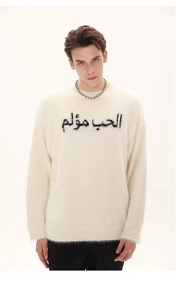 Free Knitwear Sweater Men Pullover Closure for Warmth and Durability Free Shipping New American Letter Design Sweater