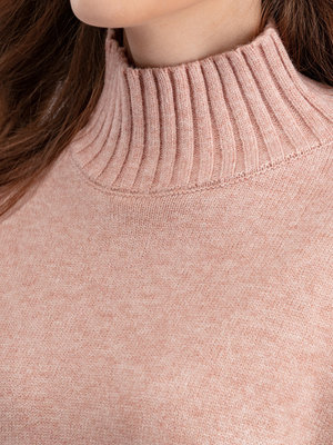 Women s Pullover with Pullover Closure and Hand Wash Care Instructions High necked knitted sweater and pants set