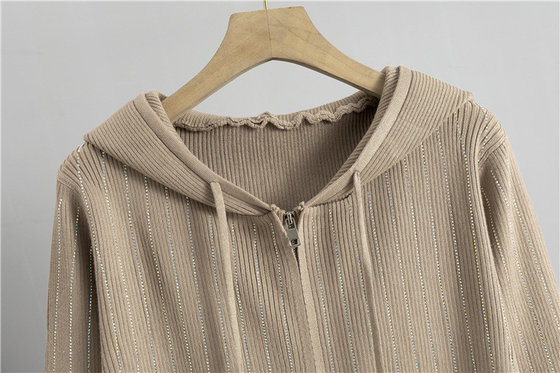 Stay Cozy and Fashionable with Women s Sweaters in Top And Skirt Set Style Hot diamond cardigan jacket for women
