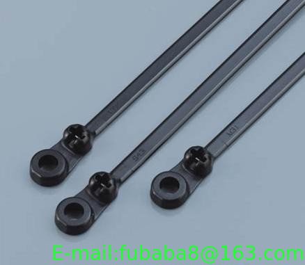 Stainless steel inlay block mountable head cable ties
