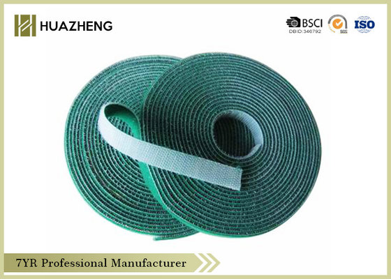 Green Waterproof Double Sided Hook And Loop Tape , Back To Back Tape