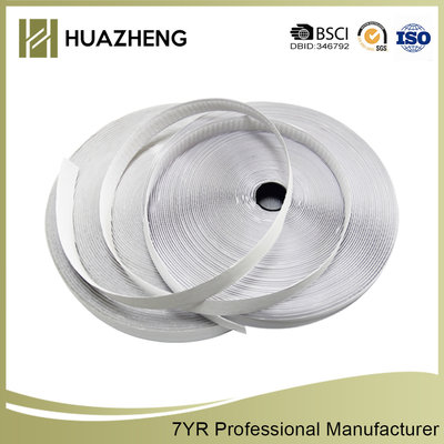 Whtie Back Coating Adhesive Hook And Loop Tape , Sticky Heavy Duty Hook And Loop