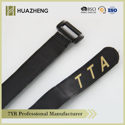 Short Nylon Printed Fastener Hook Loop Strap With Buckle Eco-Friendly