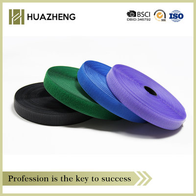 Green Purple Hook and Loop Fastener Hook Loop Tape for Bags , Shoes