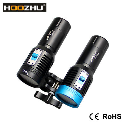 New Hoozhu V30 Three Color Lights Diving Video Light Max 2600lm Waterproof 120m 1*32650battery