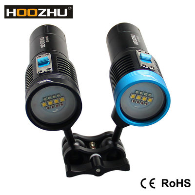 New Hoozhu V30 Three Color Lights Diving Video Light Max 2600lm Waterproof 120m 1*32650battery