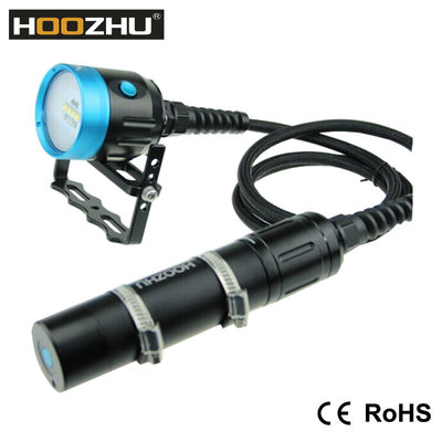 Hoozhu New Split Type Canister Diving Flashlight for Underwater Video