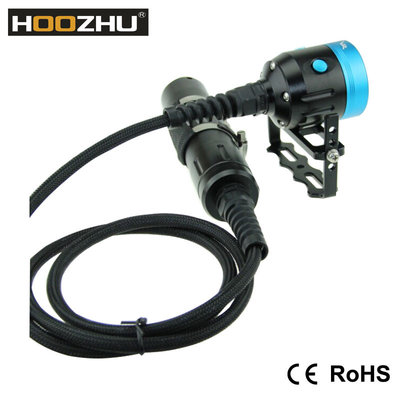 Hoozhu New Split Type Canister Diving Flashlight for Underwater Video