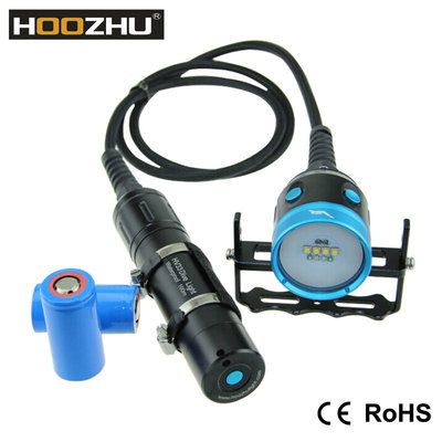 Hoozhu New Split Type Canister Diving Flashlight for Underwater Video
