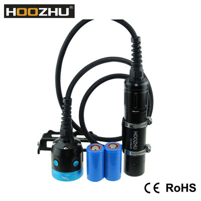 Hoozhu New Split Type Canister Diving Flashlight for Underwater Video