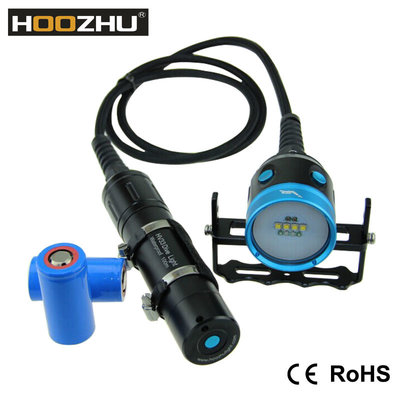 Hoozhu New Split Type Canister Diving Flashlight for Underwater Video