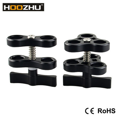 Flashlight Mount Holder Hoozhu Bh02 1" Ball Clamp 3 Hole Underwater Camera Arm System Rig Tray Diving Fit for