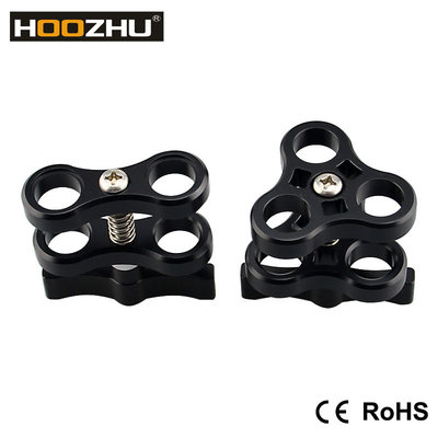 Flashlight Mount Holder Hoozhu Bh02 1" Ball Clamp 3 Hole Underwater Camera Arm System Rig Tray Diving Fit for