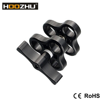 Flashlight Mount Holder Hoozhu Bh02 1" Ball Clamp 3 Hole Underwater Camera Arm System Rig Tray Diving Fit for