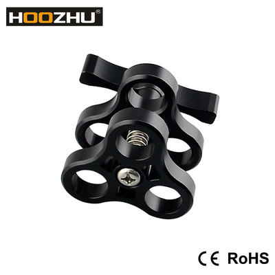 Flashlight Mount Holder Hoozhu Bh02 1" Ball Clamp 3 Hole Underwater Camera Arm System Rig Tray Diving Fit for