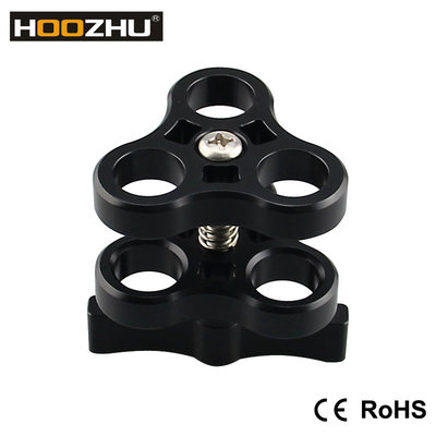 Flashlight Mount Holder Hoozhu Bh02 1" Ball Clamp 3 Hole Underwater Camera Arm System Rig Tray Diving Fit for
