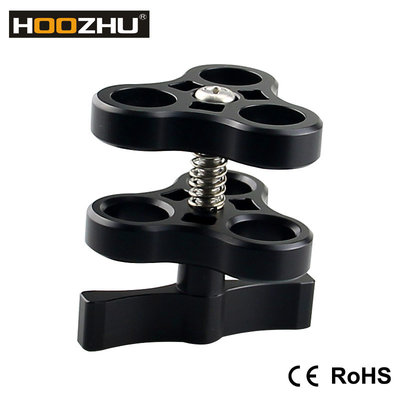 Flashlight Mount Holder Hoozhu Bh02 1" Ball Clamp 3 Hole Underwater Camera Arm System Rig Tray Diving Fit for
