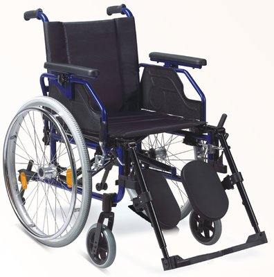 High level aluminum lightweight wheelchair with inclined armrest