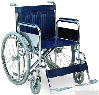 Detachable Armrest Detachable Footrest Chromed Steel Manual Wheelchair Made in China