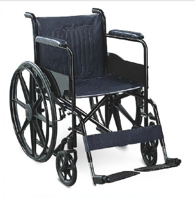 Chromed steel frame detachable footrest with MAG rear wheel wheelchair