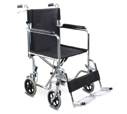 NEW arrival portable steel wheelchair with drop back handle detachable footrest