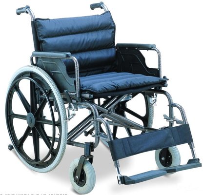 Bariatric steel wheelchair with large seat width MAG rear wheel manufacturer sales directly