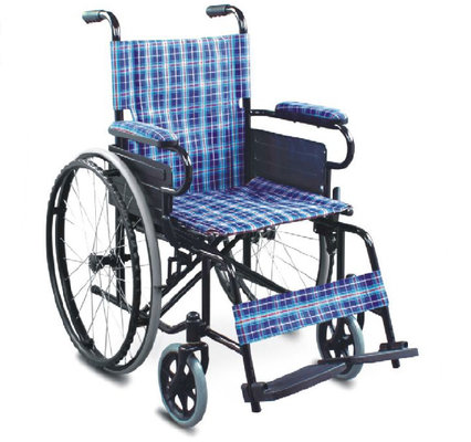 FDA certitifcate steel manual wheelchair with special design armrest double cross bar