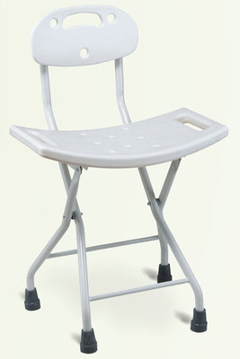 Foldable aluminum shower chair with seat back healthcare supplies