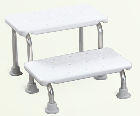 healthcare center elderly use bath bench two shower steps aluminum frame
