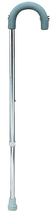 Height adjustable walking stick with rubber handle color can be customized