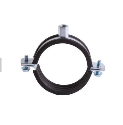Adjustable Black Galvanized Rubber Coated Pipe Clamps Controlling Strictly