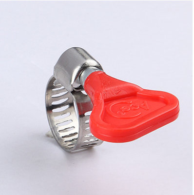 Custom Perforated Hose Clamp With Plastic  Handle , 12.7mm Engine Hose Clamps
