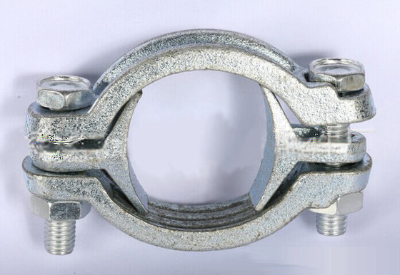 Silver Color Heavy Duty Hose Clamps /  Floating Bride Double Bolt Hose Clamp