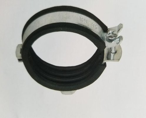 Single Side Rubber Lined Pipe Clips Rubber Insulated Pipe Clamps 2.5mm Thickness