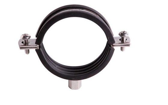 Custom Standard Rubber Lined Pipe Clamps 600kg Pull Strength M6 X 20 Screw