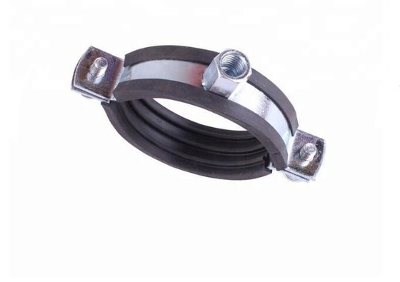 Stainless Steel Rubber Lined Pipe Clamps Double Side 1.2mm Thickness