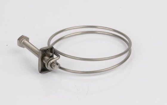 Small Special Hose Clamps With Captive Screw , Double Wire Style Hose Clamps