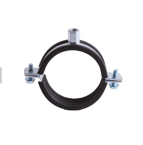 Adjustable Black Galvanized Rubber Coated Pipe Clamps Controlling Strictly