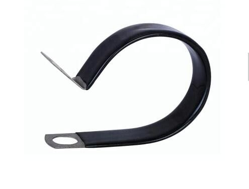Standard Industrial Stainless Steel Rubber Lined P Clips 12MM Band Width