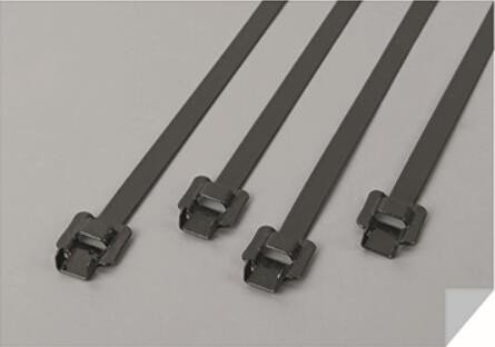 Self Locking Wide Cable Ties 1.2mm Thickness With Vinyl Coated Releaseable Type