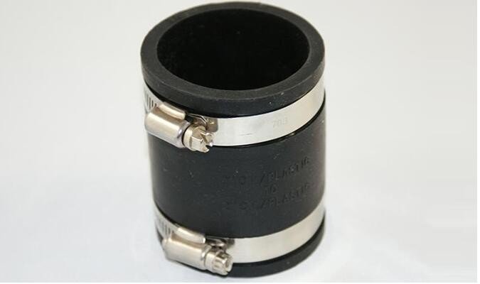 Zinc Plated Flexible Pvc Coupling / Rubber Plumbing Coupler Fernco Coupling