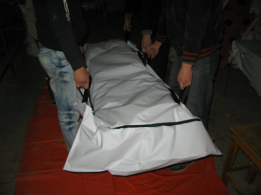 8Mil PEVA Body Bags with 6Strap Handles , Envelope Style Cadaver Bags