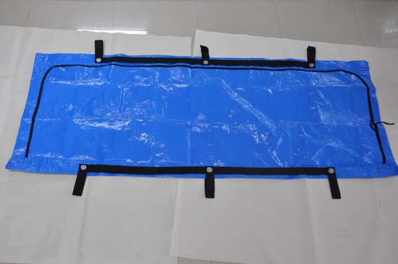 Chlorine Free Blue Woven PE and PP Body Bags 6 Rivets Secured Handles