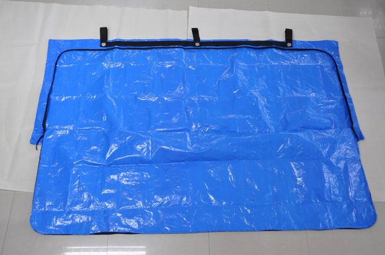 Chlorine Free Blue Woven PE and PP Body Bags 6 Rivets Secured Handles